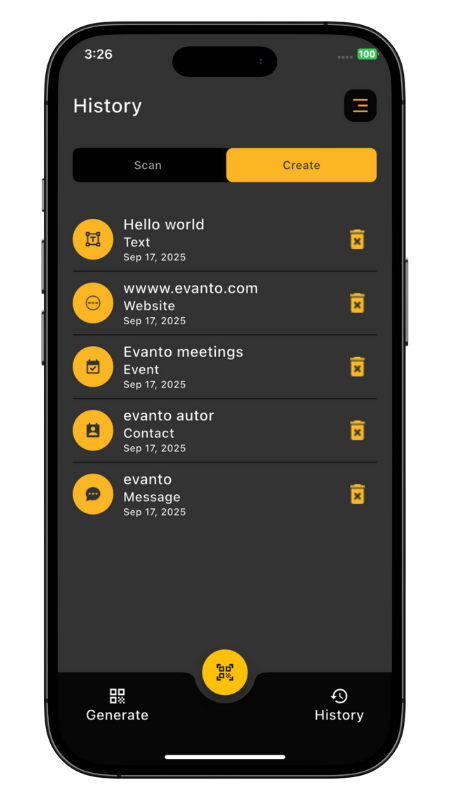 SnapQR – Flutter QR & Barcode Scanner App for Android & iOS by prabhup147