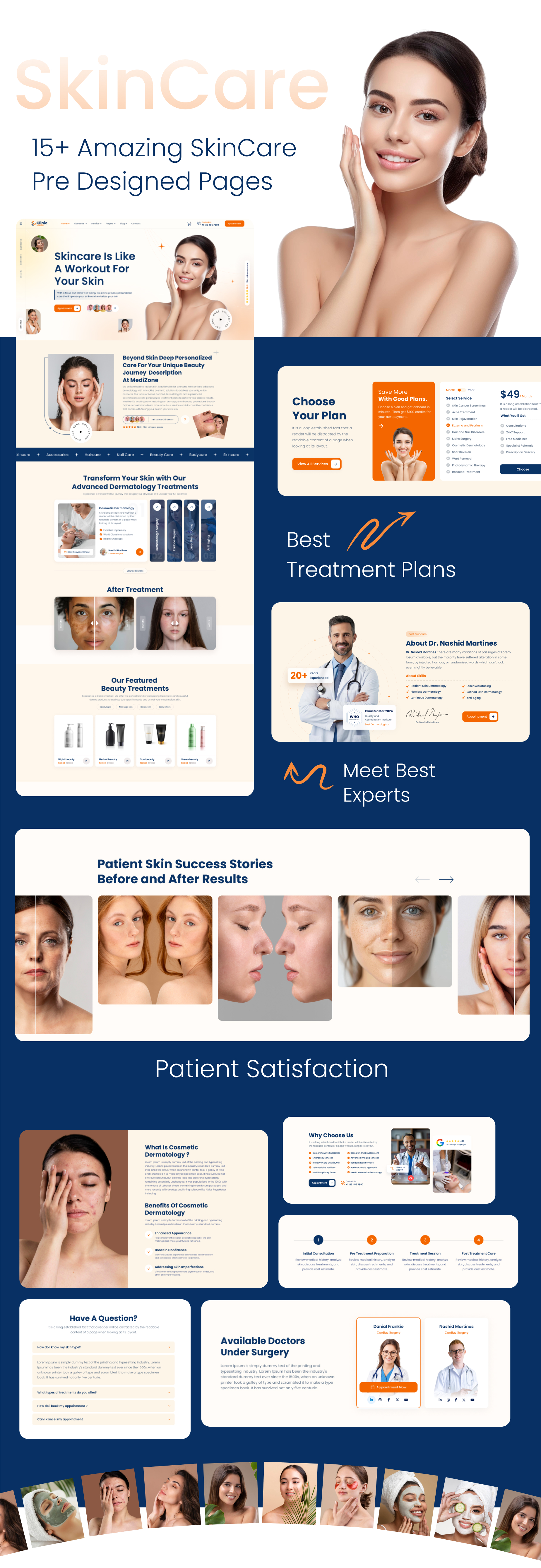 ClinicMaster - SkinCare Tailwind CSS Template by DexignZone | ThemeForest