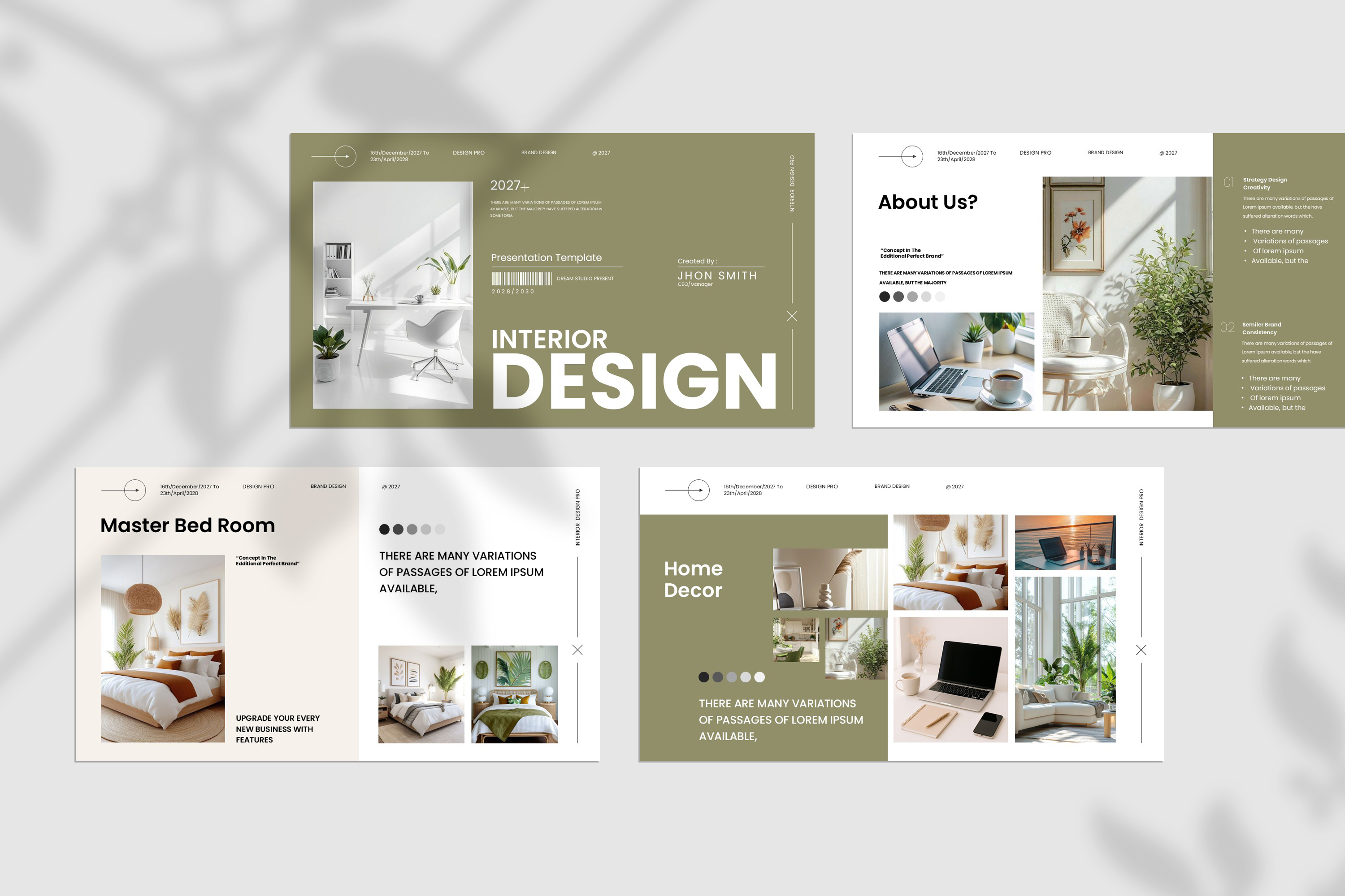 Interior Design PowerPoint Presentation Template, Presentation Templates