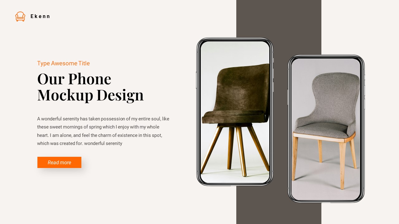 Ekenn Modern Interior Design PowerPoint Template, Presentation Templates