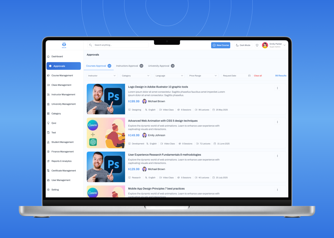 EduLift Admin Portal – Flutter Education Dashboard Template with PWA & Multi-Platform Support by ...