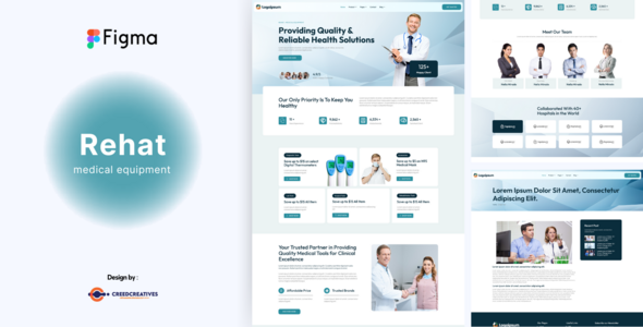 Rehat - Medical Equipment Figma Template by creedcreatives | ThemeForest