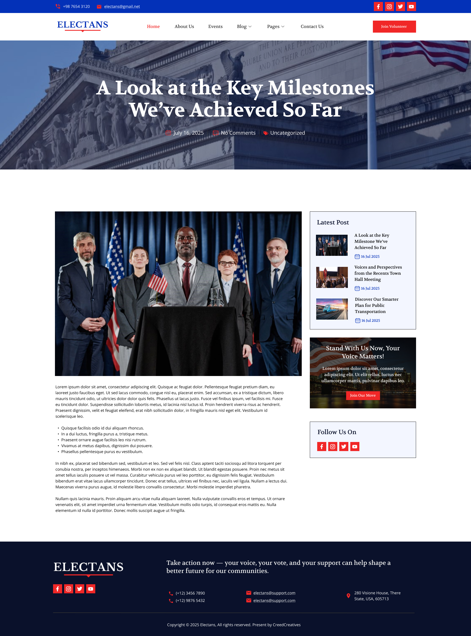 Electans - Political Campaign Figma Template by creedcreatives ...