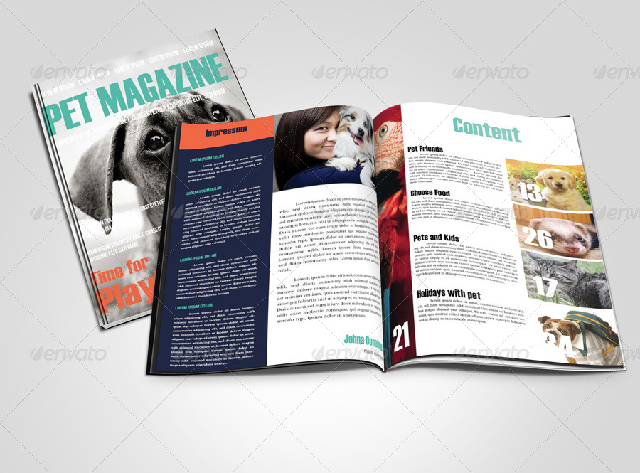 Pet Magazine, Print Templates | GraphicRiver