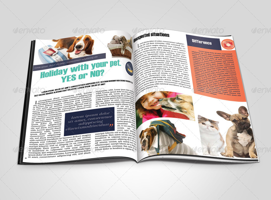 Pet Magazine, Print Templates | GraphicRiver