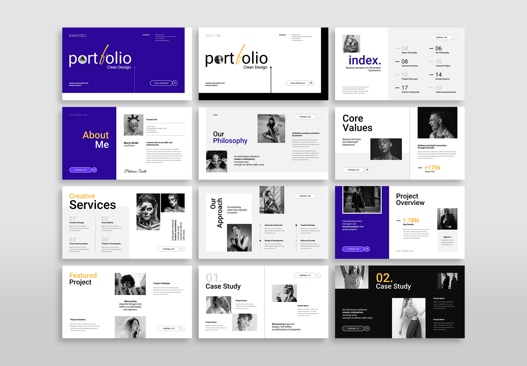 Design Portfolio Keynote Key Template, Presentation Templates ...