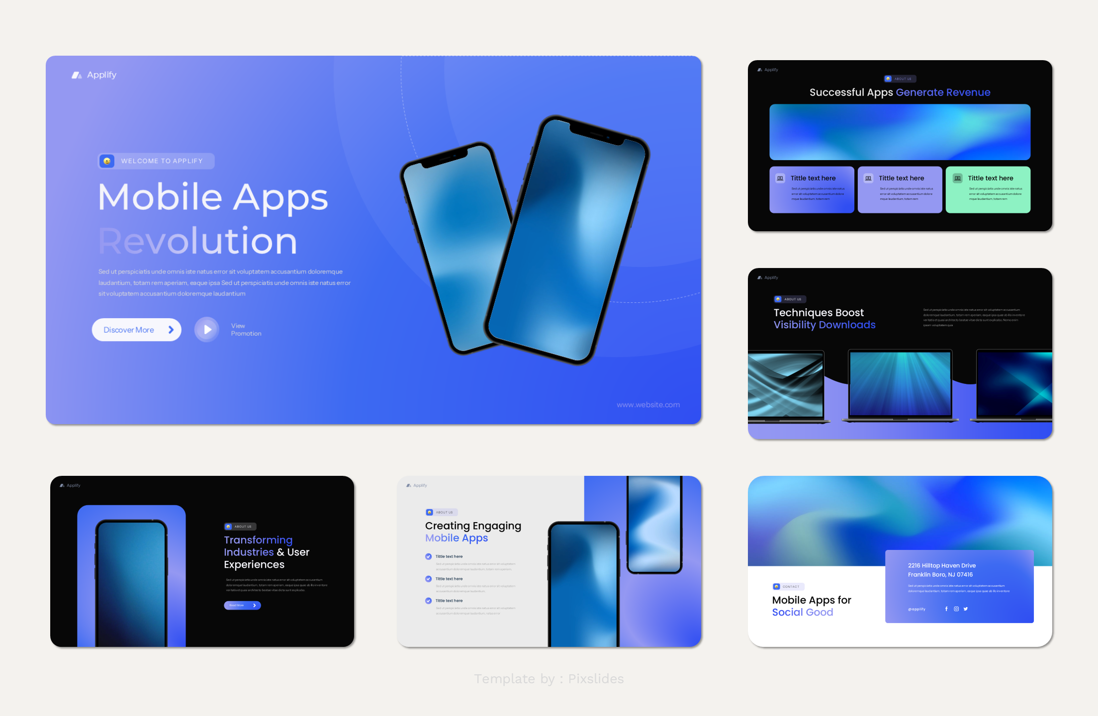 Applify - Mobile App & SaaS Keynote Presentation Template, Presentation ...