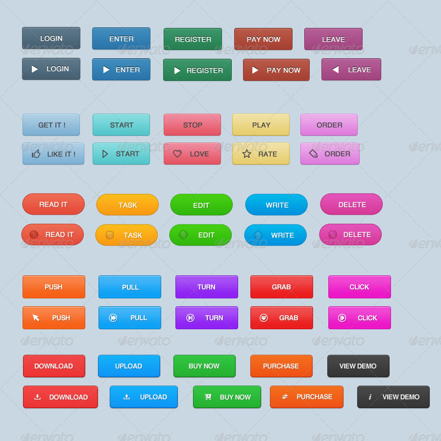 50 Various Buttons by KL-Webmedia | GraphicRiver