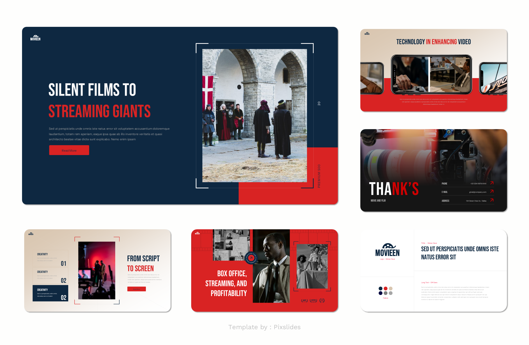 Moview - Movie & Film PowerPoint Presentation Template, Presentation ...
