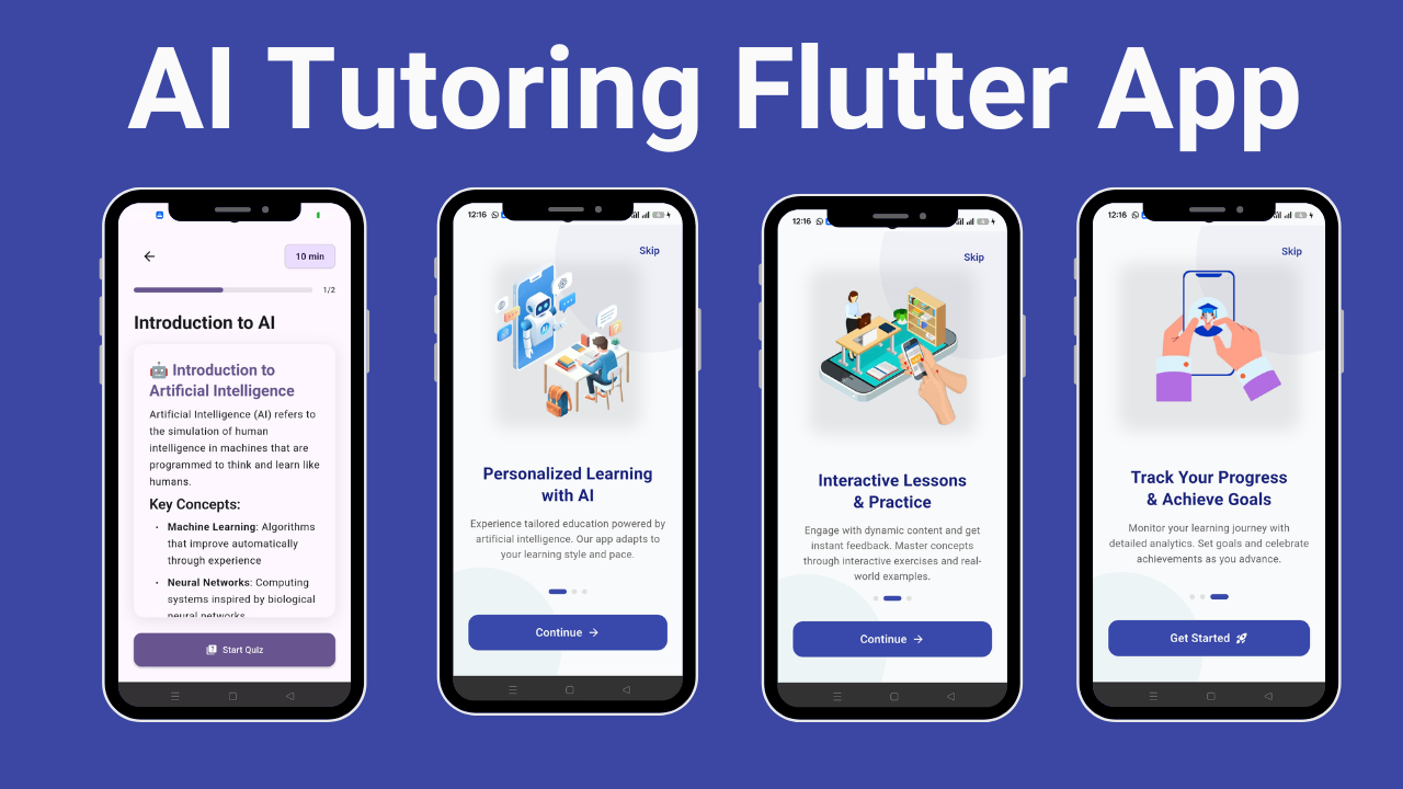 AI Tutoring Flutter App | Study Helper App | Homework Solver, Exam Preparation & Learning ...