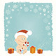Retro Christmas Card with Baby Santa, Vectors | GraphicRiver
