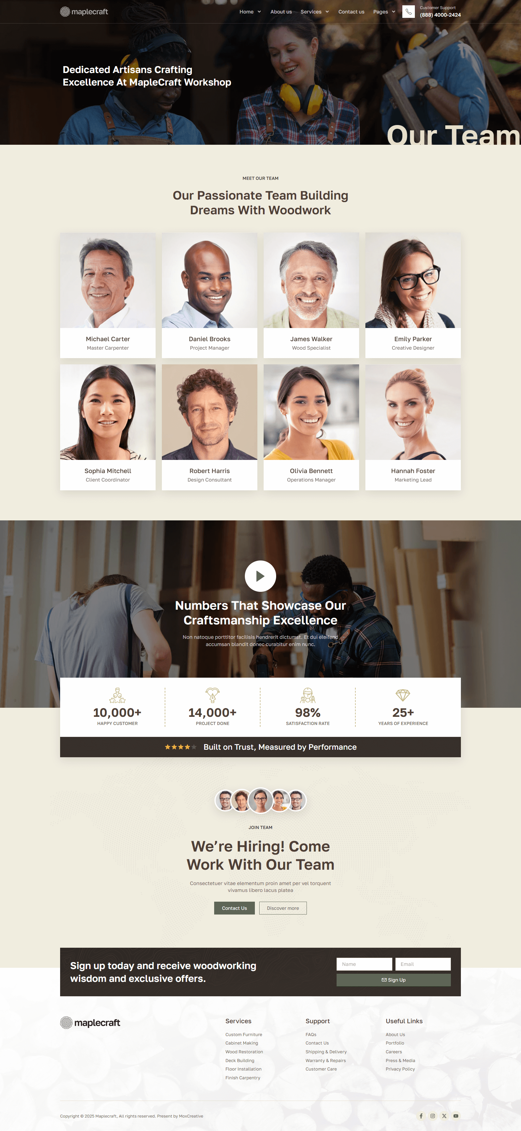 MapleCraft - Carpenter & Custom Furniture Elementor Pro Template Kit by ...