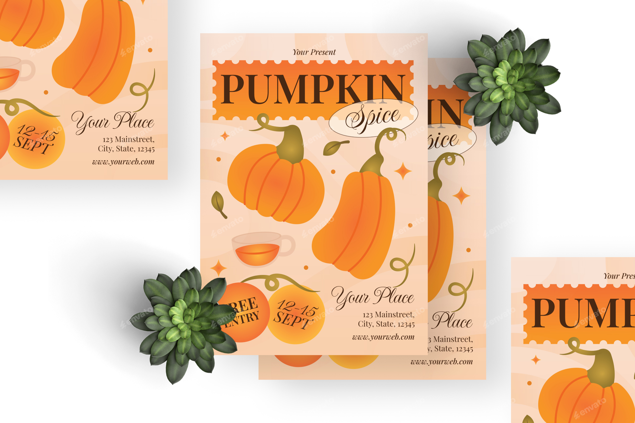 Pumpkin Spice - Flyer Set, Print Templates | GraphicRiver