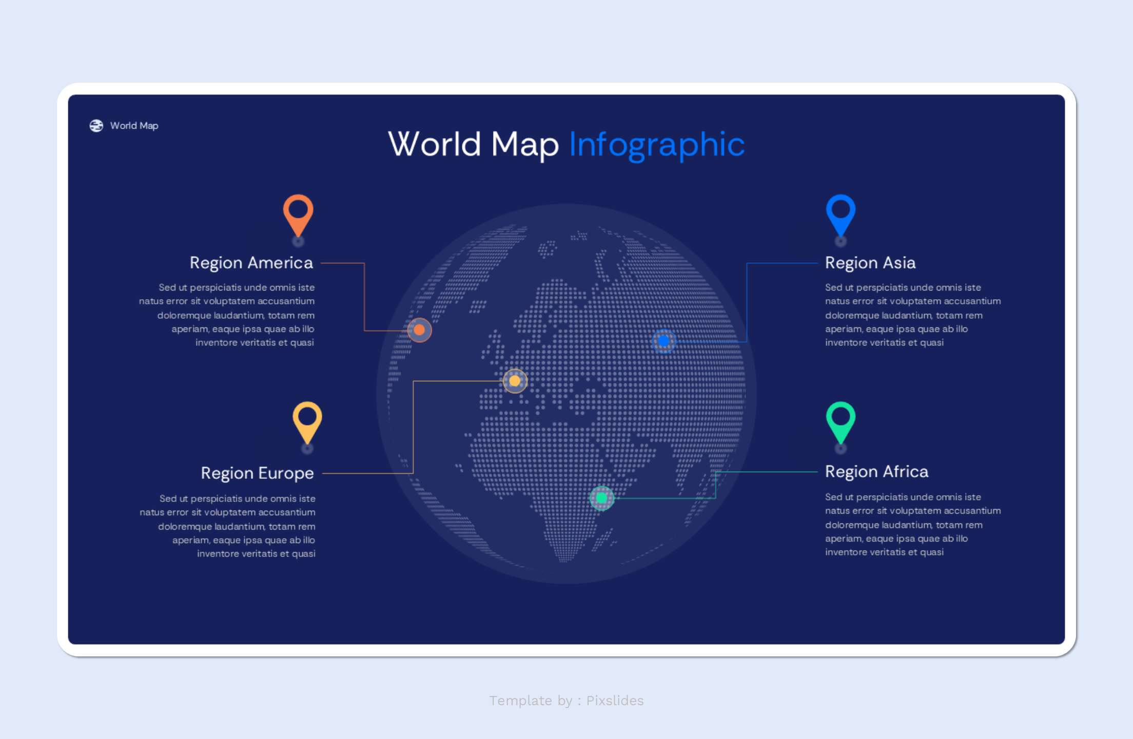 World Maps Infographics PowerPoint Template, Presentation Templates