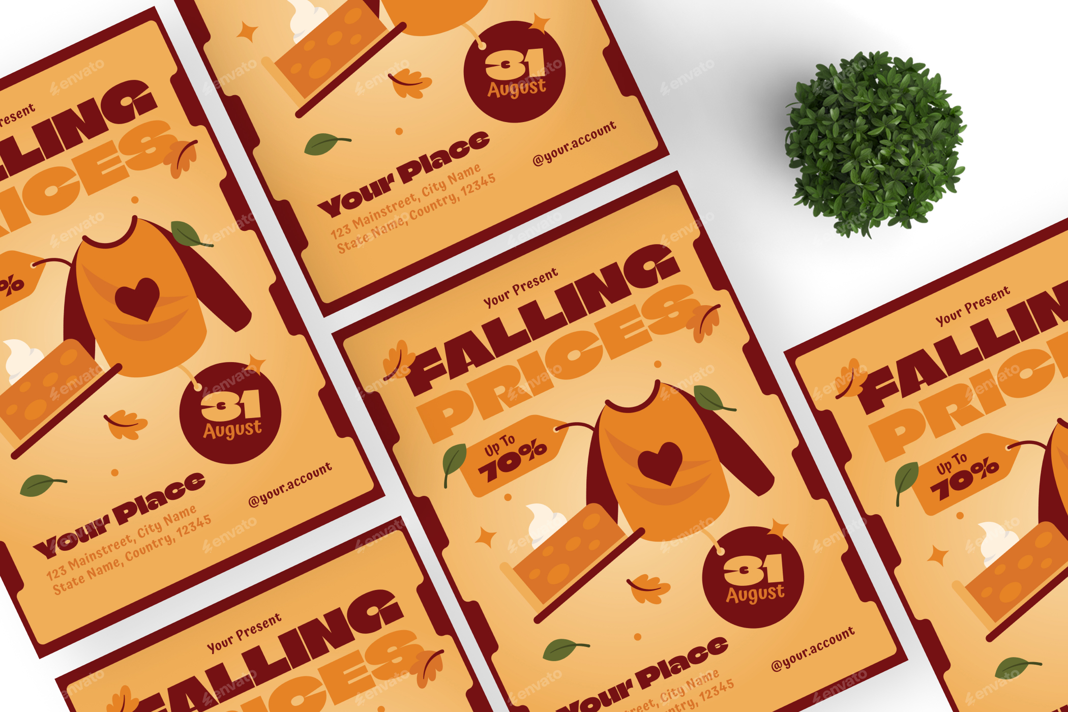 Falling Prices - Flyer Set, Print Templates | GraphicRiver