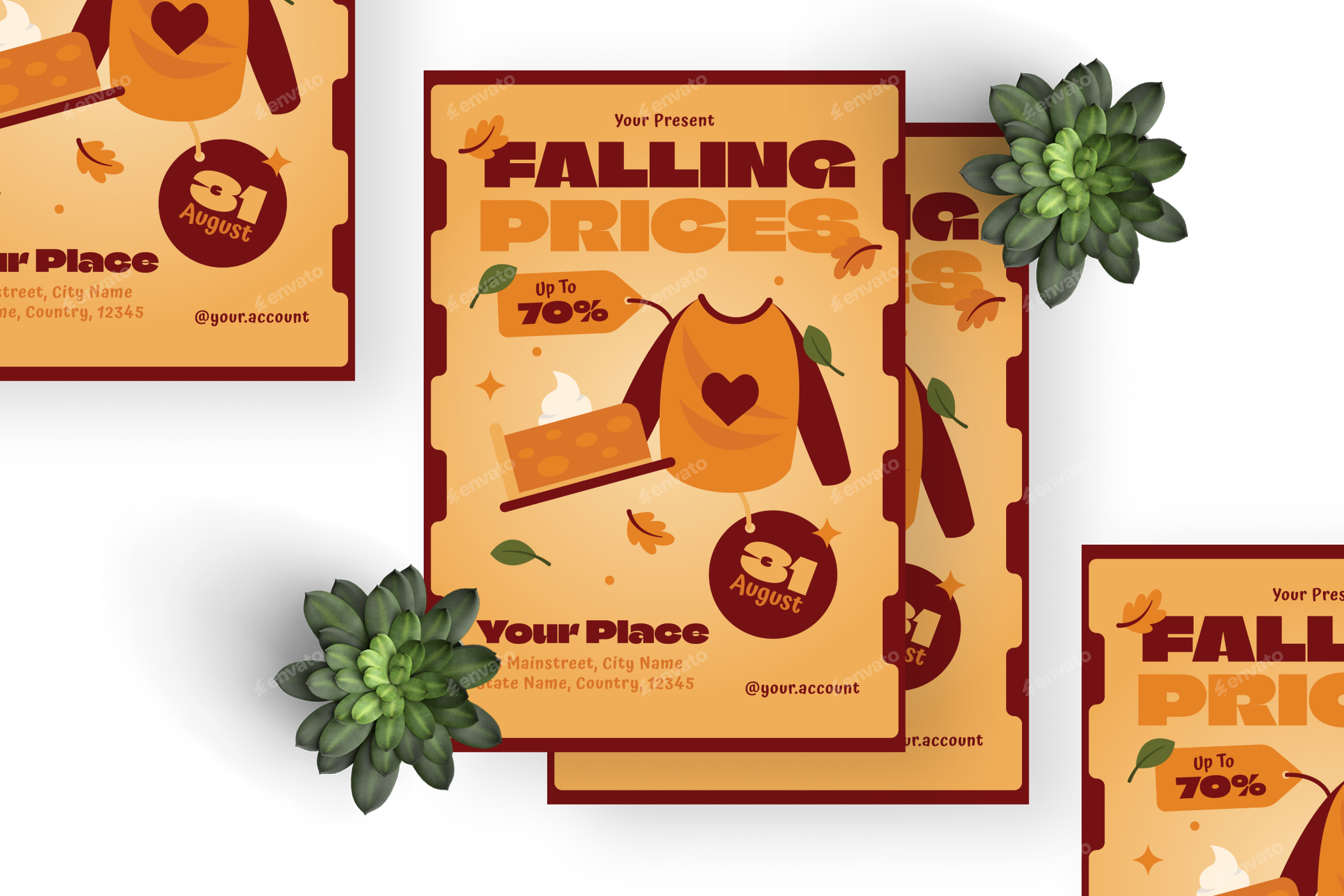 Falling Prices - Flyer Set, Print Templates | GraphicRiver