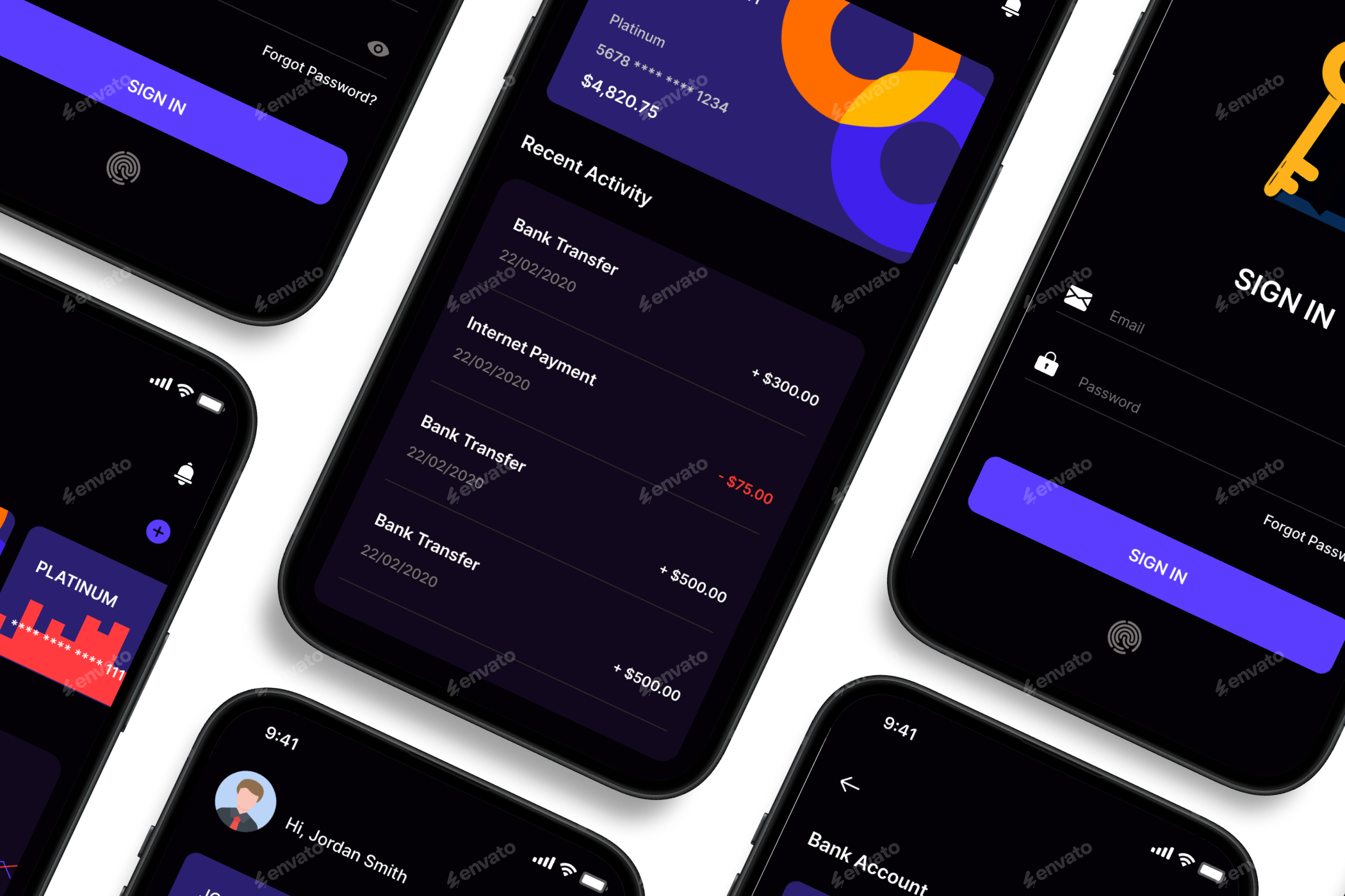 M-Banking - Mobile App UI Kit, Web Elements | GraphicRiver