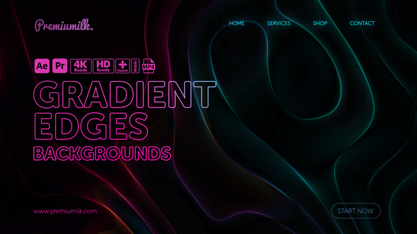 Gradient Edges Backgrounds, After Effects Project Files | VideoHive