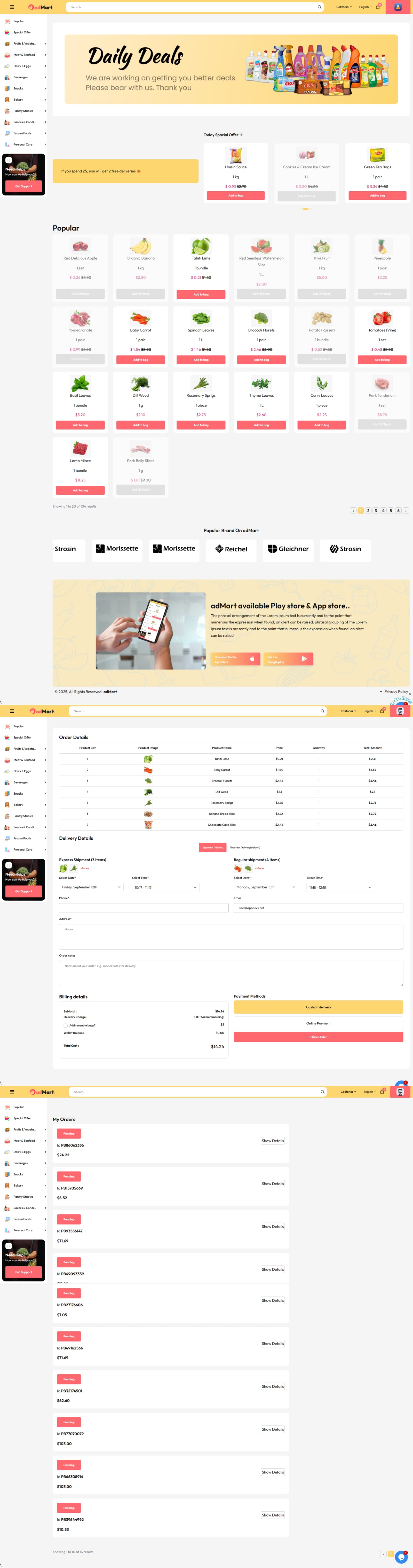 adMart - Online Grocery Shopping | eCommerce | Pharmacy Solutions by AppDevsX