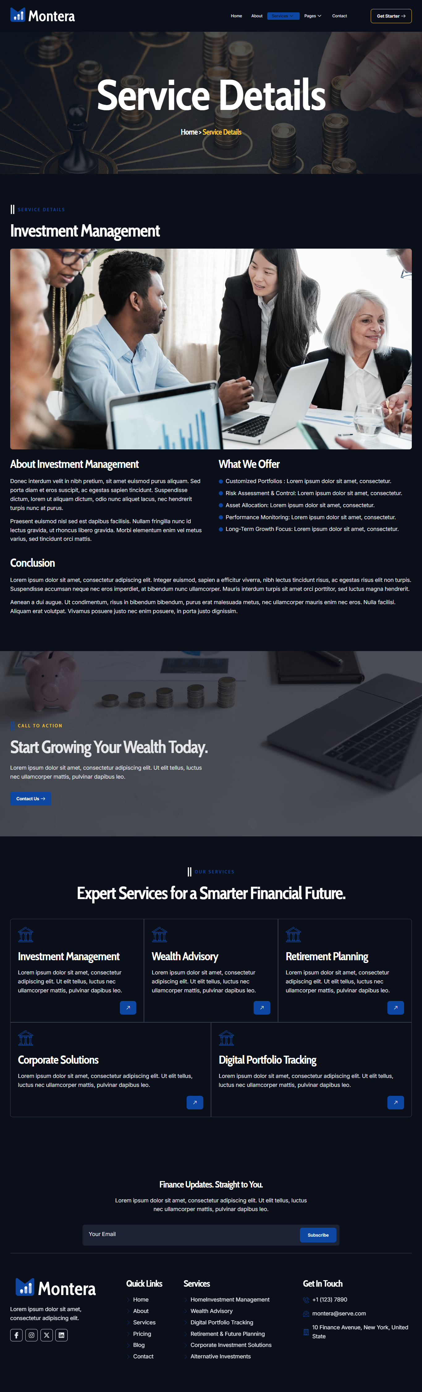 Montera - Finance & Investment Elementor Template Kit by sparklethings