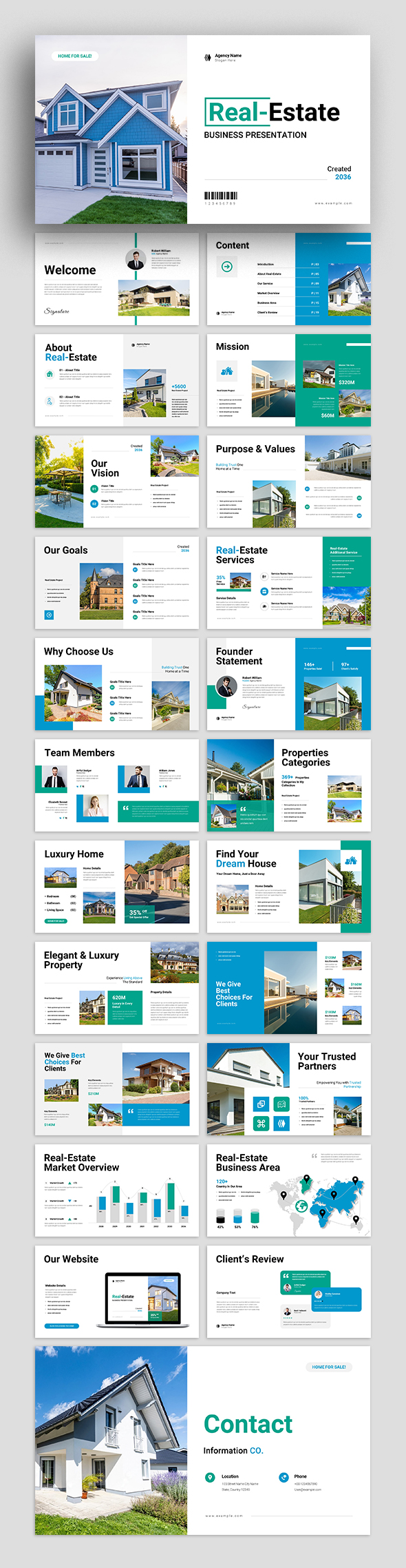 Real Estate Powerpoint Presentation Template, Presentation Templates