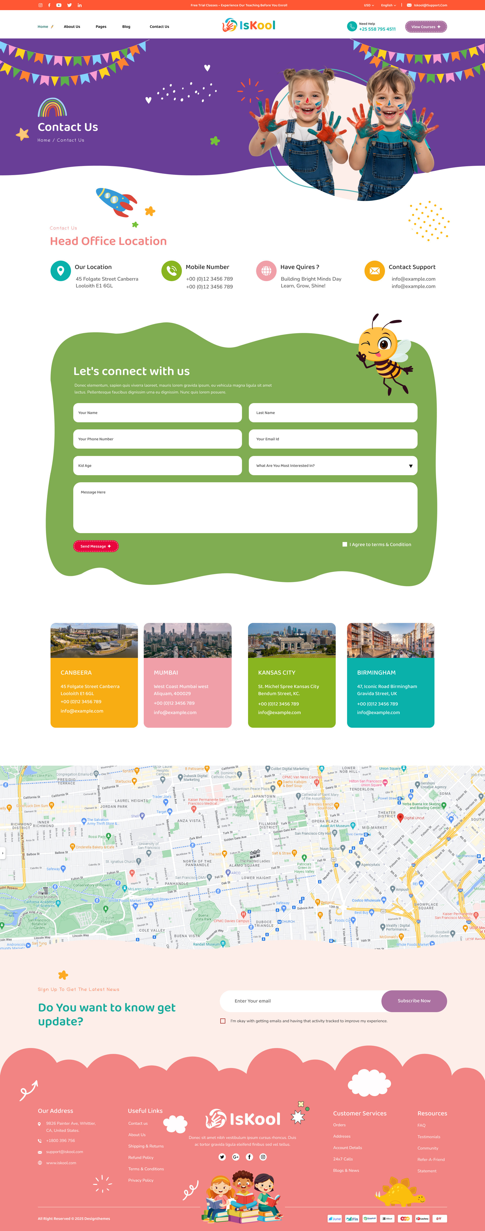iskool - Children & Kids School Figma Template by BuddhaThemes ...