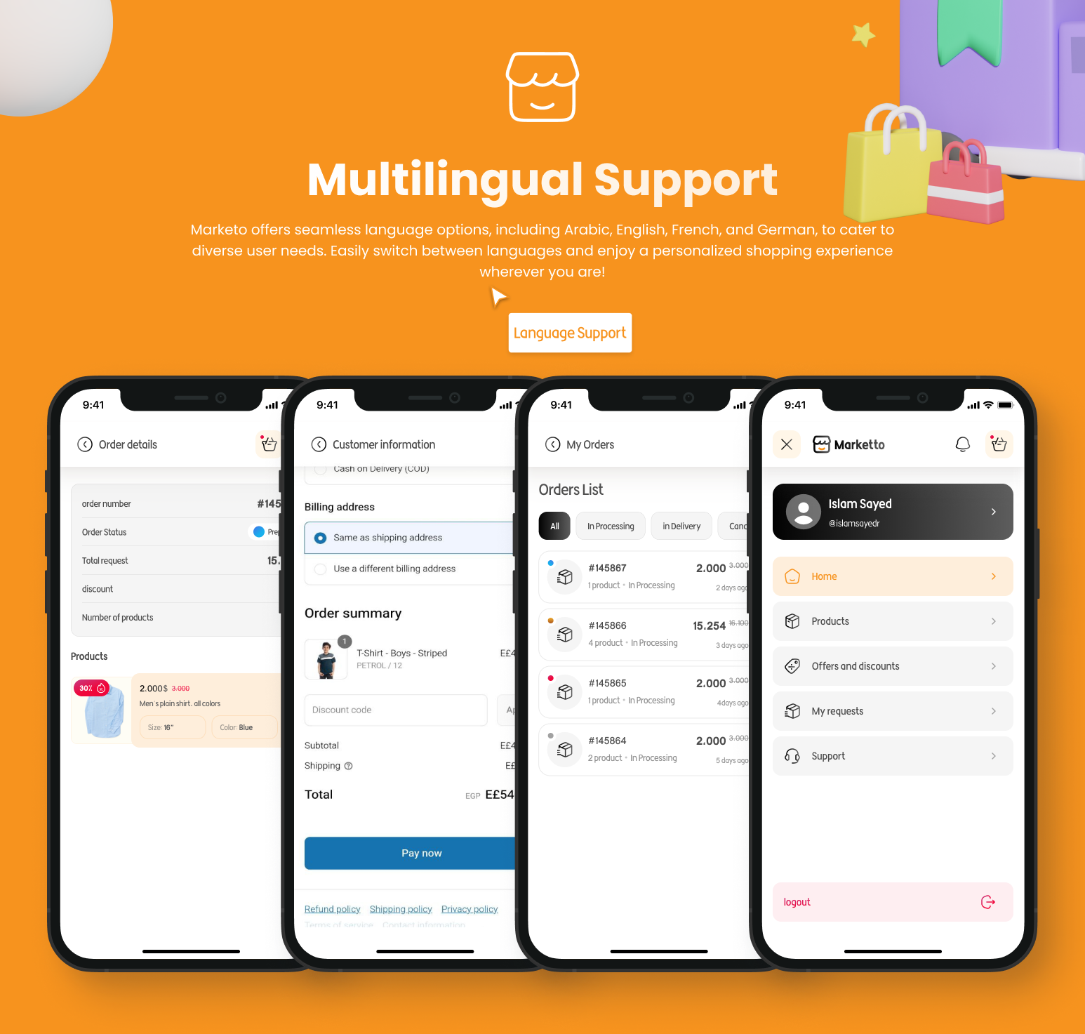 Marketo Flutter eCommerce App with Shopify Integration by z150000 | CodeCanyon