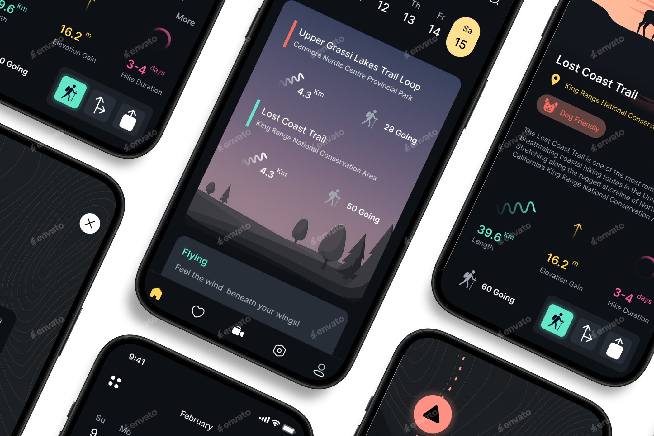 Outdoor Explorer - Mobile App UI Kit, Web Elements | GraphicRiver
