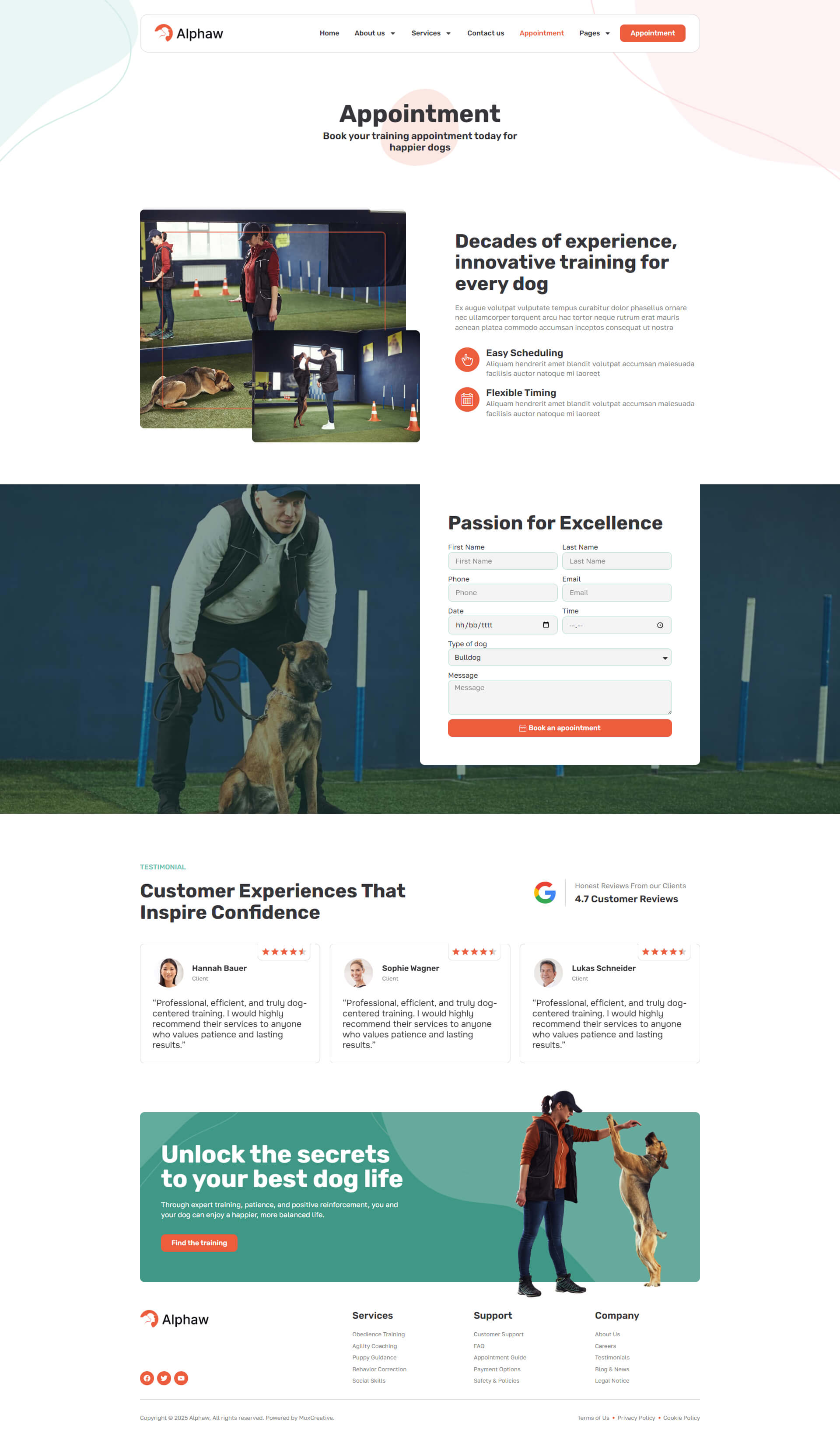 Alphaw - Dog Training Elementor Pro Template Kit by moxcreative | ThemeForest