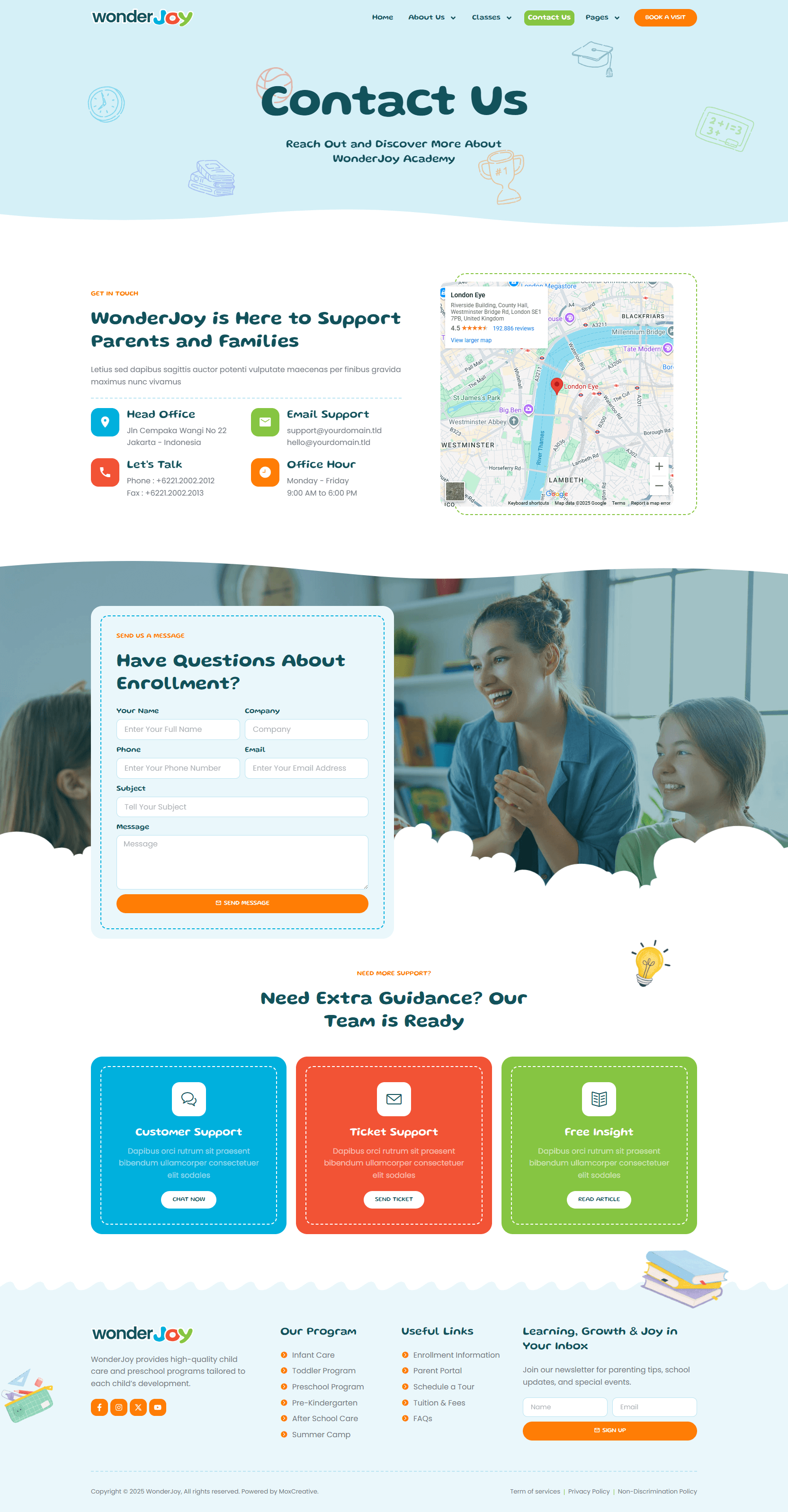WonderJoy - Kindergarten & Child Care Elementor Pro Template Kit by ...
