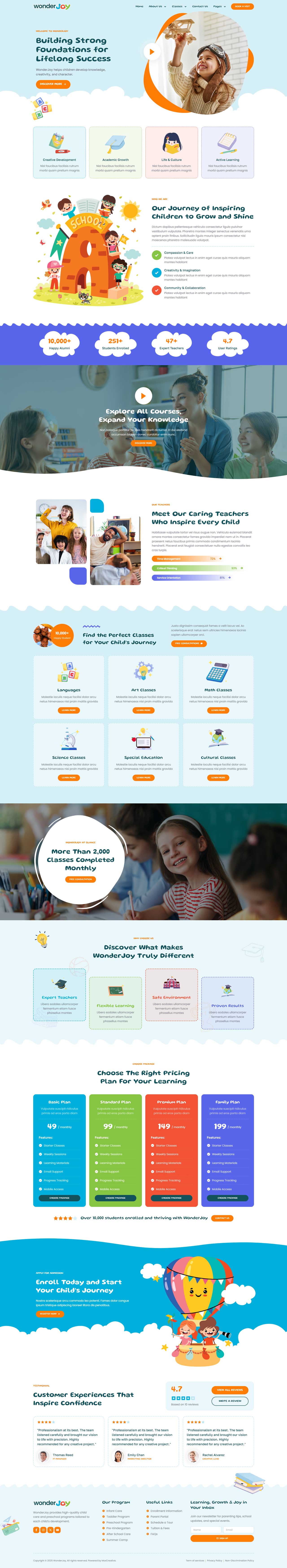 WonderJoy - Kindergarten & Child Care Elementor Pro Template Kit by ...
