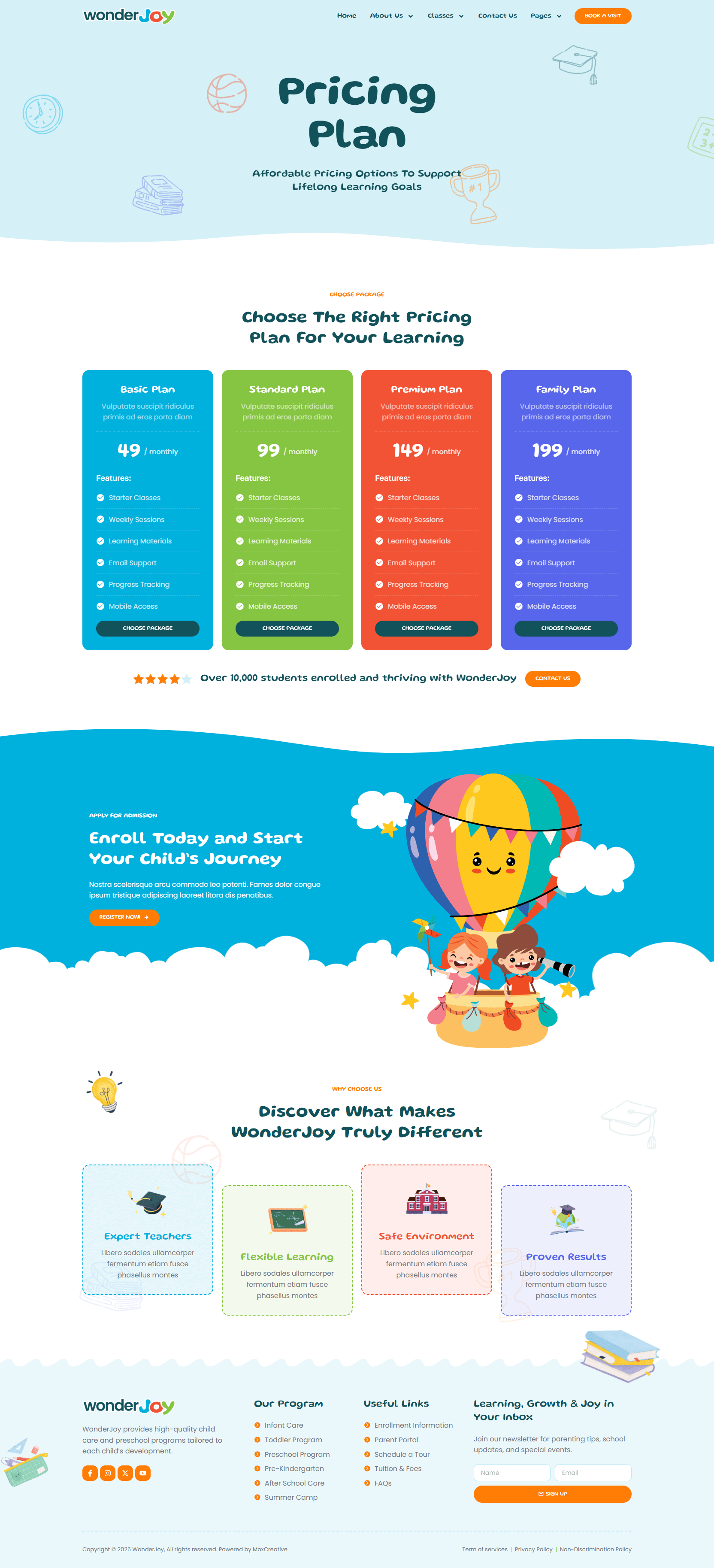 WonderJoy - Kindergarten & Child Care Elementor Pro Template Kit by ...
