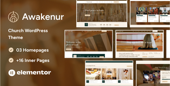 Awakenur – Religion and Church WordPress Theme by Bearsthemes | ThemeForest