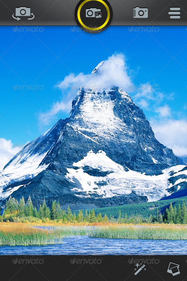 Camera Application Design for Smartphone, Web Elements | GraphicRiver