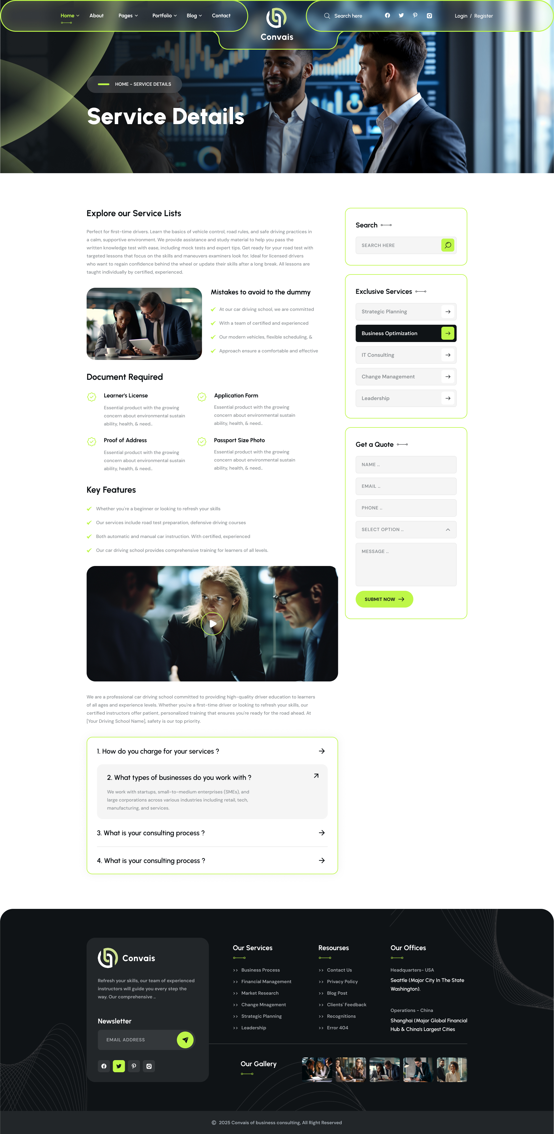 Convais - Business Consulting Figma Template by webplateone | ThemeForest