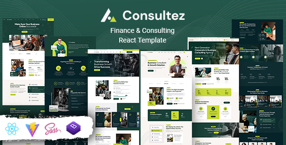 Consultez - Finance & Consulting React Template by KodeSolution | ThemeForest