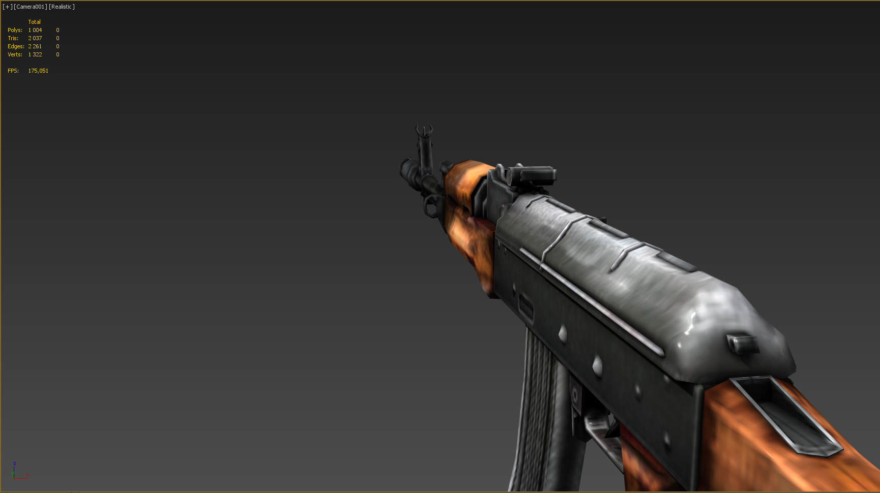 Animated LowPoly Hand and AK-47 by CyberHeart | 3DOcean