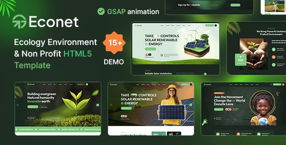 Econet – Ecology Environment, Solar Renewable & Nonprofit HTML5 ...