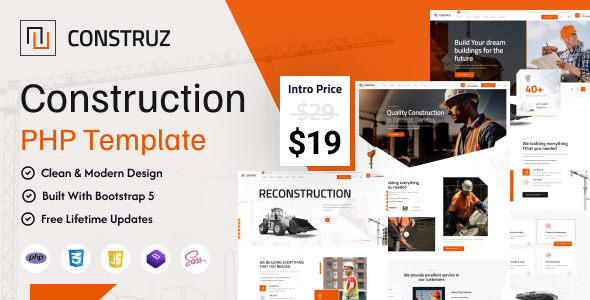 Construz - Construction Building PHP Template by PixcelsThemes | ThemeForest