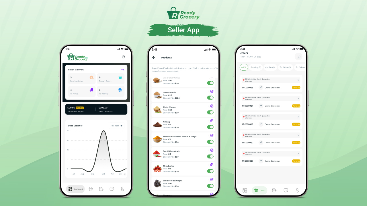 Ready Grocery Seller App | Store App | Provider App | Vendor App Addon ...