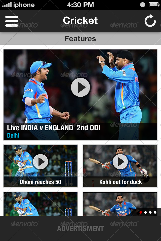 Sports Application for Smartphones, Web Elements | GraphicRiver