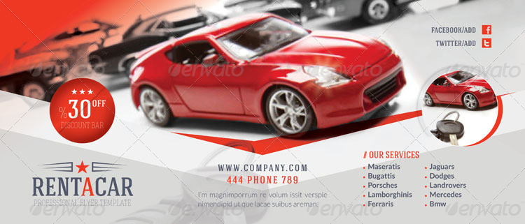 Rent A Car Billboard & Roll-Up Template, Print Templates | GraphicRiver