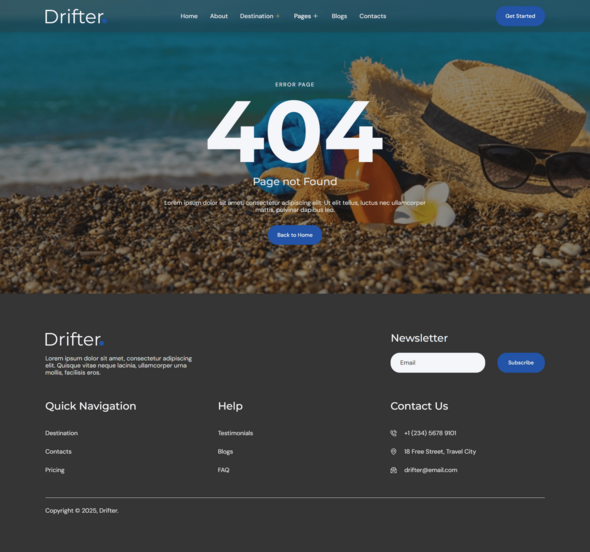Drifter - Travel & Tour Agent Elementor Template Kit by farmofficialstudios