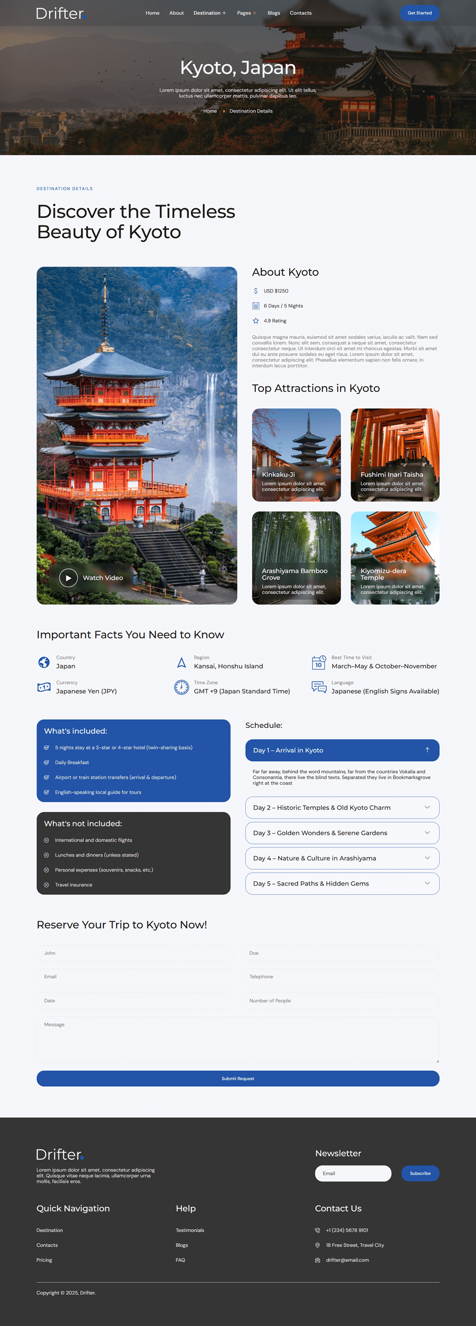Drifter - Travel & Tour Agent Elementor Template Kit by farmofficialstudios