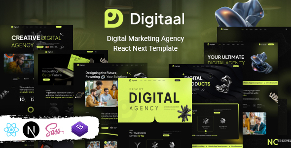 Digitaal - Digital Marketing Agency React NextJs Template by KodeSolution