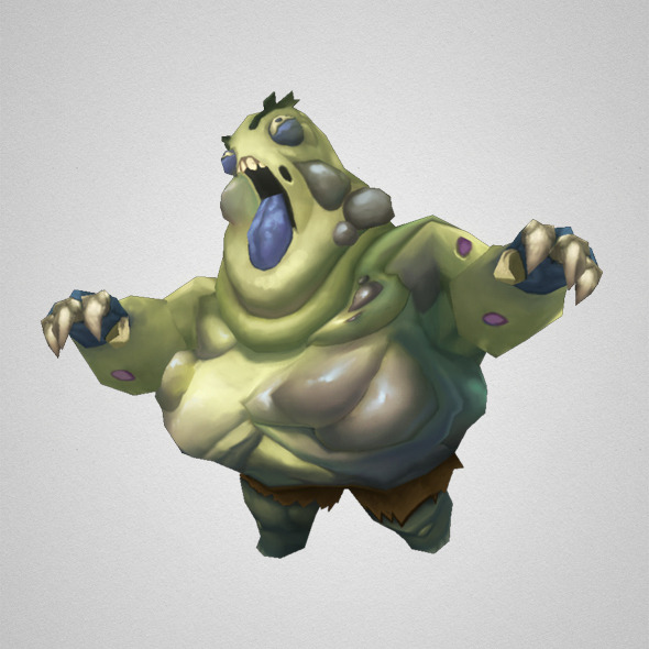 Low Poly Fat Zombie by BITGEM | 3DOcean