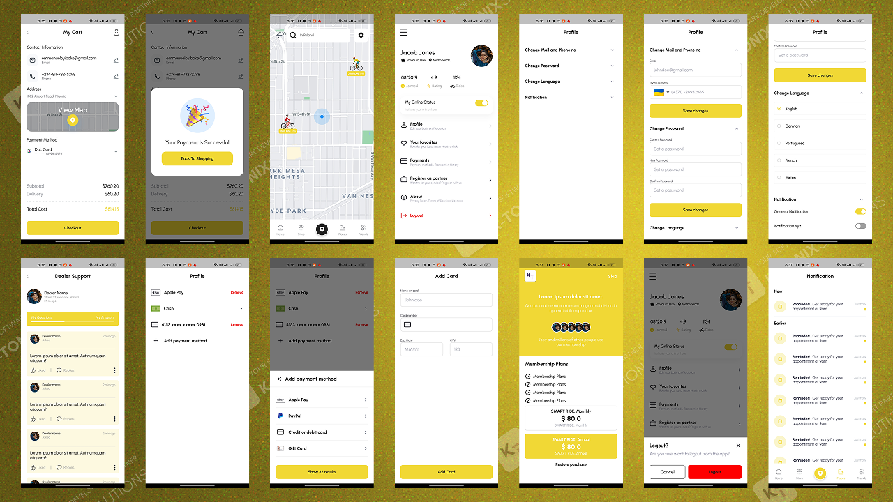 SmartRide | Modern E-Bike Tracker | Rider lifestyle | Flutter Ui by KTonixSolutions