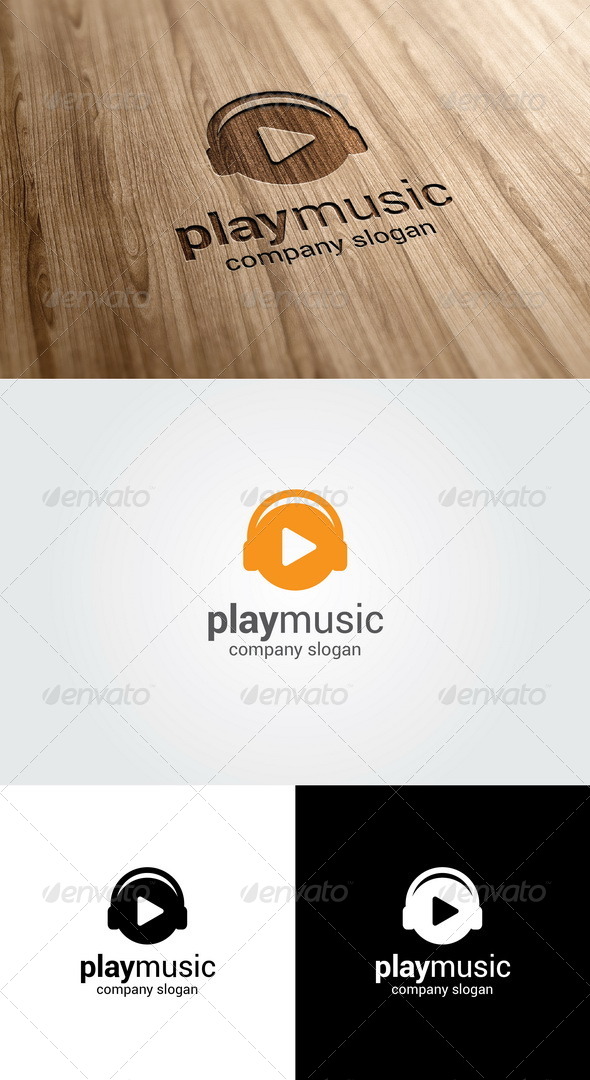 Play Music Logo by glaxa | GraphicRiver