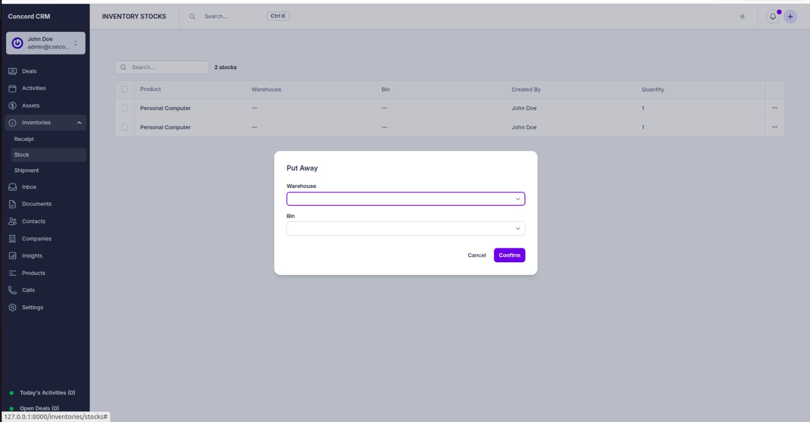 Inventory Management Module for Concord CRM by themesic | CodeCanyon