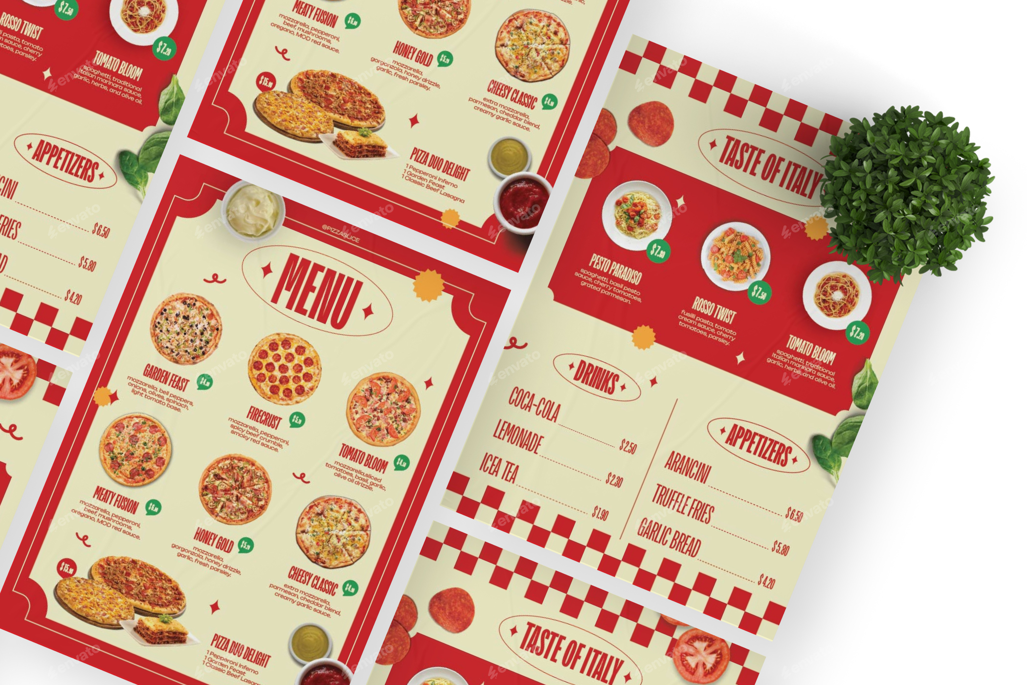 Vintage Pizza - Restaurant Menu, Print Templates | GraphicRiver